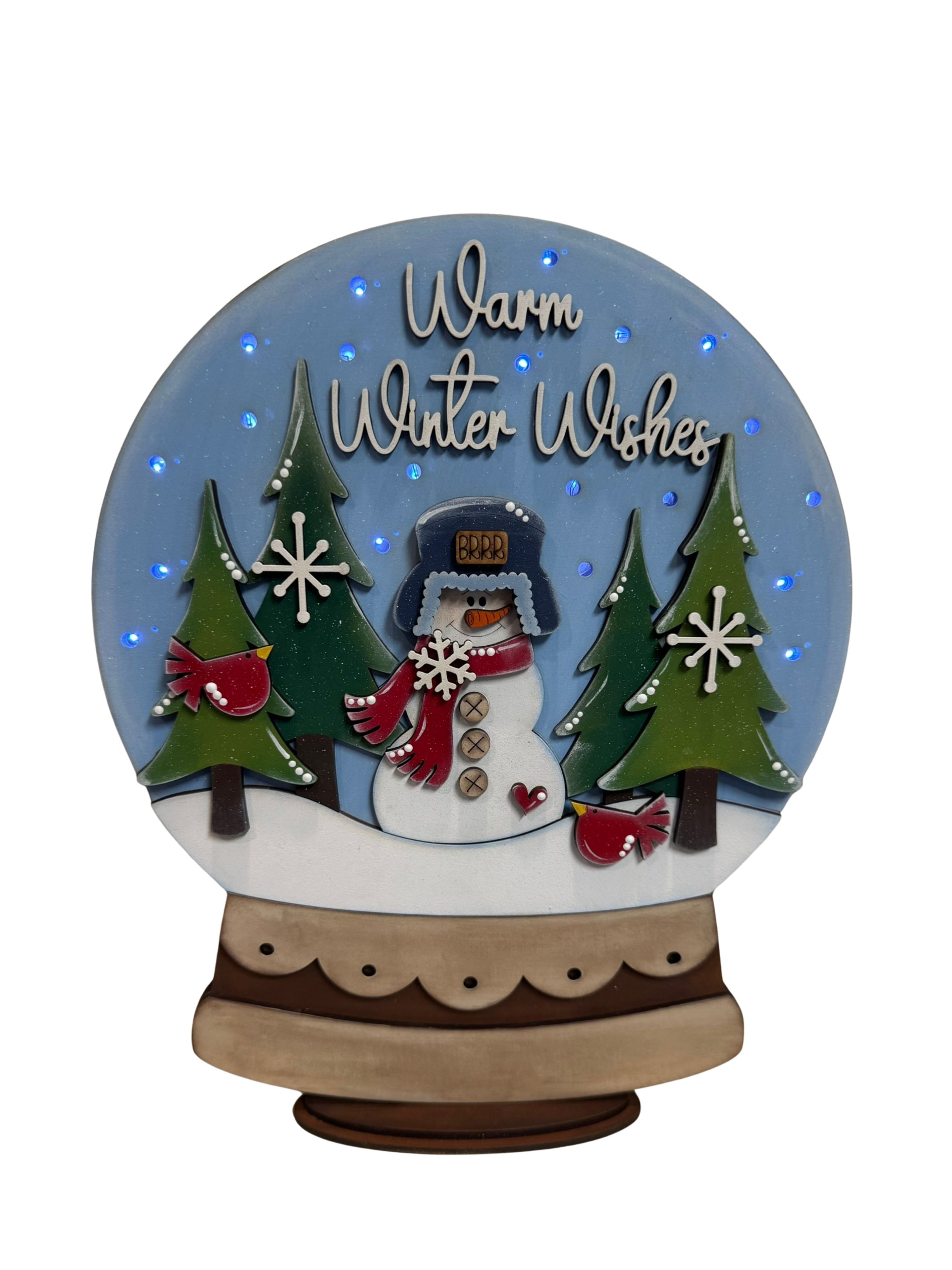 Warm Winter Wishes Snow Globe DIY Kit | Holiday Wood Craft Decor ...